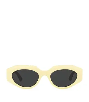 Bottega Veneta Oval Sunglasses - Yellow