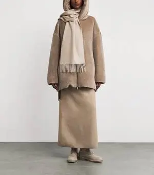 Max Mara Cashmere Monogram Scarf