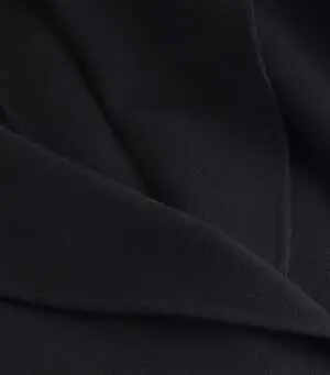 Max Mara Virgin Wool Wrap Coat - Black