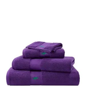 Ralph Lauren Polo Player Guest Towel - Purple