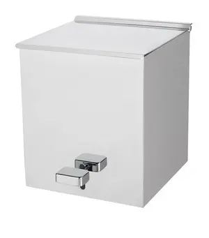 ZODIAC Chrome Square Pedal Bin - Silver