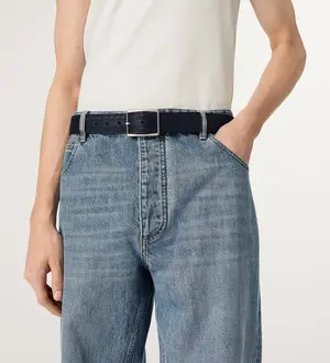 Bottega Veneta Woven Leather Belt - Blue