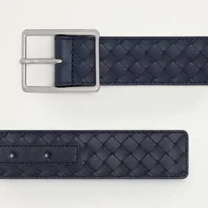 Bottega Veneta Woven Leather Belt - Blue