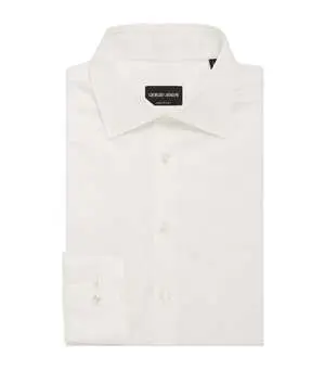 Giorgio Armani Cotton Poplin Shirt White