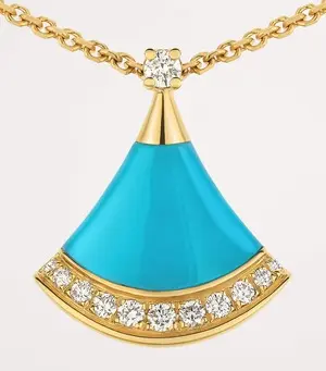 BVLGARI Rose Diamond And Turquoise Divas’ Dream Necklace