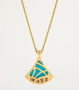 BVLGARI Rose Diamond And Turquoise Divas’ Dream Necklace