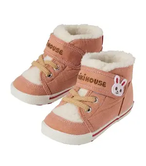 MIKI HOUSE Corduroy Usako Boots - Pink