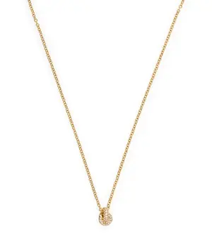 ENGELBERT Yellow Pavé Diamond Legacy Knot Necklace - Gold