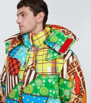 ERL Printed Cotton-blend Down Jacket