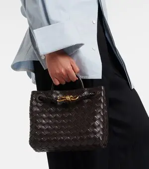 Bottega Veneta Andiamo Small Leather Top-handle Bag - Brown
