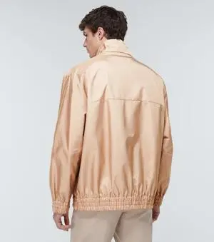 Valentino Garavani Oversized Satin Zip-up Jacket