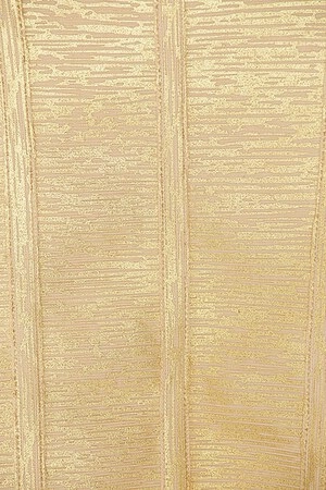 Retrofete Charlize Dress Metallic Bustier Midi - Gold