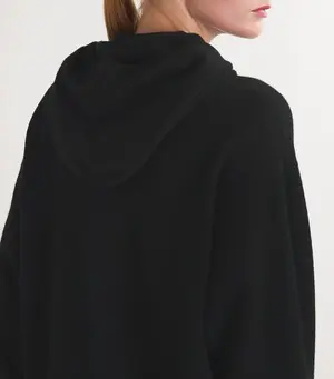 Harrods Cashmere Hoodie - Black