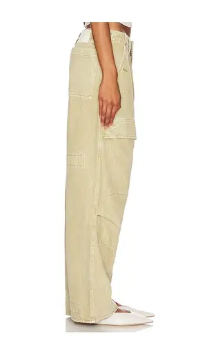 GRLFRND Steph Low Rise Cargo Jeans - Beige