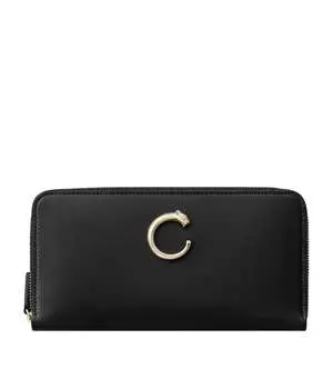 Cartier Calfskin Panthère De Wallet - Black