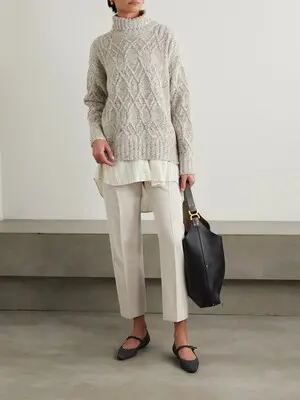 Purdey Cotton And Wool-blend Twill Straight-leg Pants