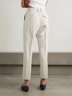 Purdey Cotton And Wool-blend Twill Straight-leg Pants