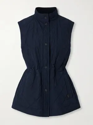 Purdey Quilted Shell Vest - Blue