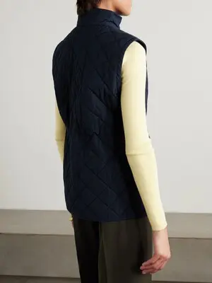 Purdey Quilted Shell Vest - Blue