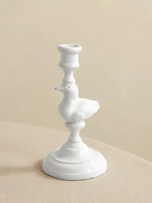 ASTIER DE VILLATTE Canard Ceramic Candlestick - White