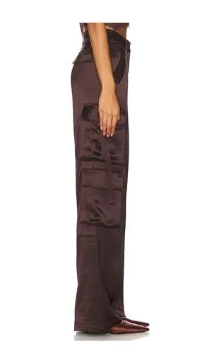 Retrofete Satin Cargo Trousers