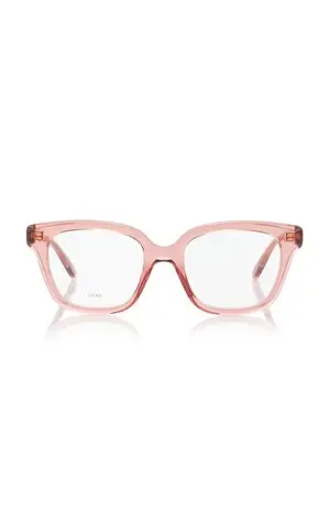 Loewe Square-frame Acetate Glasses - Pink