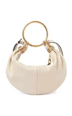 Chloé Chloé Bracelet-Handle Leather Shoulder Bag White
