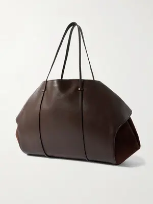 NEOUS Berenices Suede And Leather Shoulder Bag - Brown