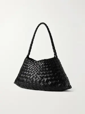 Dragon Diffusion Rosanna Mini Woven Leather Tote - Black