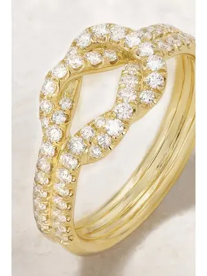 ANITA KO 18-karat Diamond Knot Ring