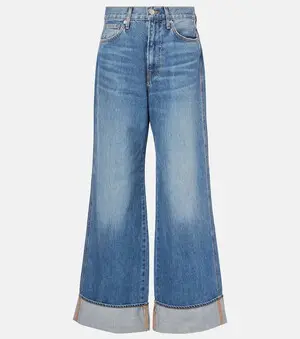 Veronica Beard Taylor High-rise Wide-leg Jeans