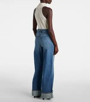 Veronica Beard Taylor High-rise Wide-leg Jeans