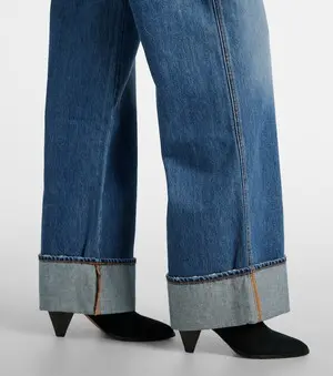Veronica Beard Taylor High-rise Wide-leg Jeans