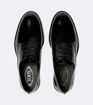 TOD'S Patent Leather Derby Shoes - Black