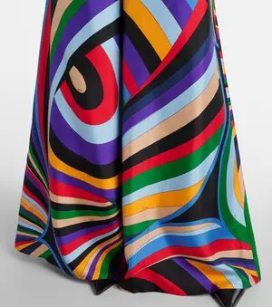 Emilio Pucci Iride Silk Twill Wide-leg Pants