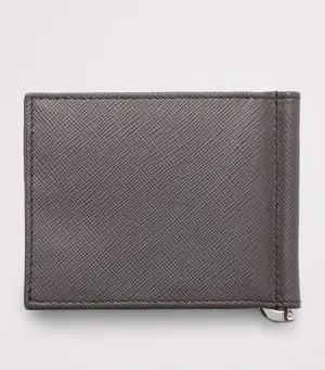 Prada Saffiano Leather Bifold Wallet - Grey