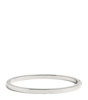 NIALAYA JEWELRY Plated Simplicity Bangle - Silver