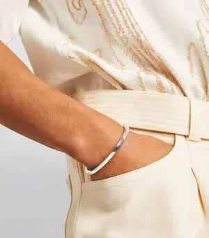 NIALAYA JEWELRY Sterling Plated Bangle - Silver