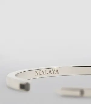NIALAYA JEWELRY Sterling Plated Bangle - Silver