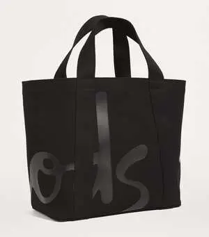 Harrods Mini Cotton Logo Tote Bag - Black