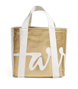 Harrods Mini Cotton Logo Tote Bag - Gold