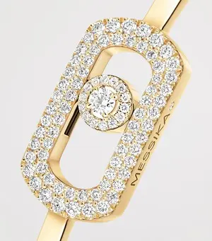 Messika So Move Yellow And Diamond Pavé Bangle