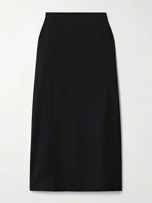 THE ROW Kavi Wool Wrap Midi Skirt