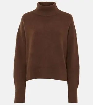JOSEPH Cashmere-blend Turtleneck Sweater - Brown
