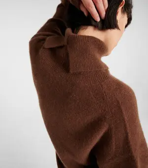 JOSEPH Cashmere-blend Turtleneck Sweater - Brown