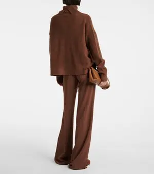 JOSEPH Cashmere-blend Turtleneck Sweater - Brown