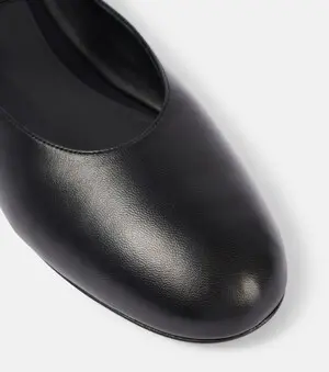 Co Lamb Leather Ballet Flats With Buckle-fastening Ankle Strap