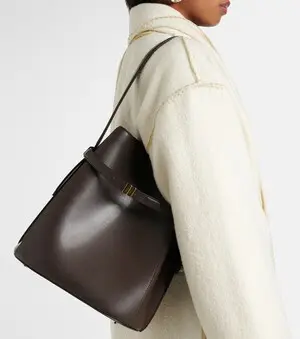 TOTEME Leather Bucket Bag - Brown