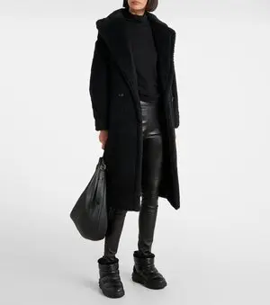 JIMMY CHOO Shearling-lined Leather Snow Boots - Black