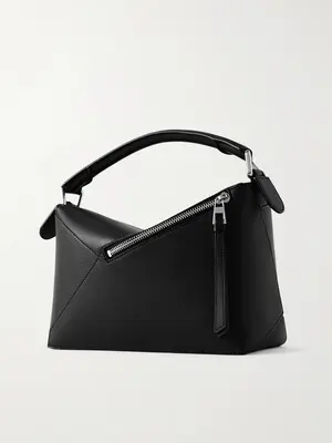 Loewe Puzzle Edge Small Textured-leather Shoulder Bag - Black